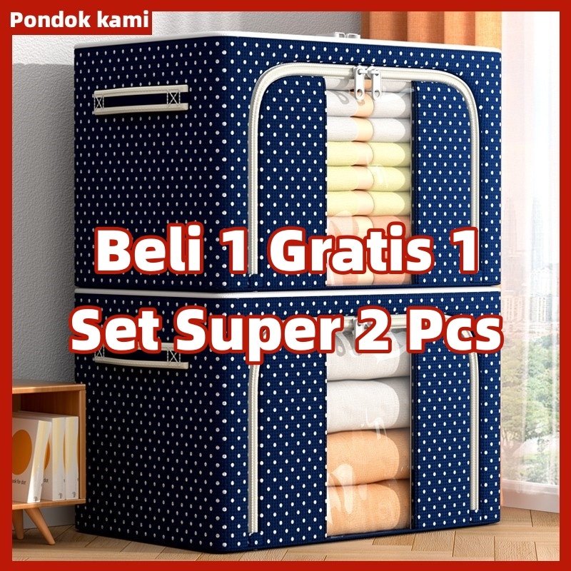 Jual 66L-100L-150L Kotak penyimpanan oxford storage box Pakaian ...