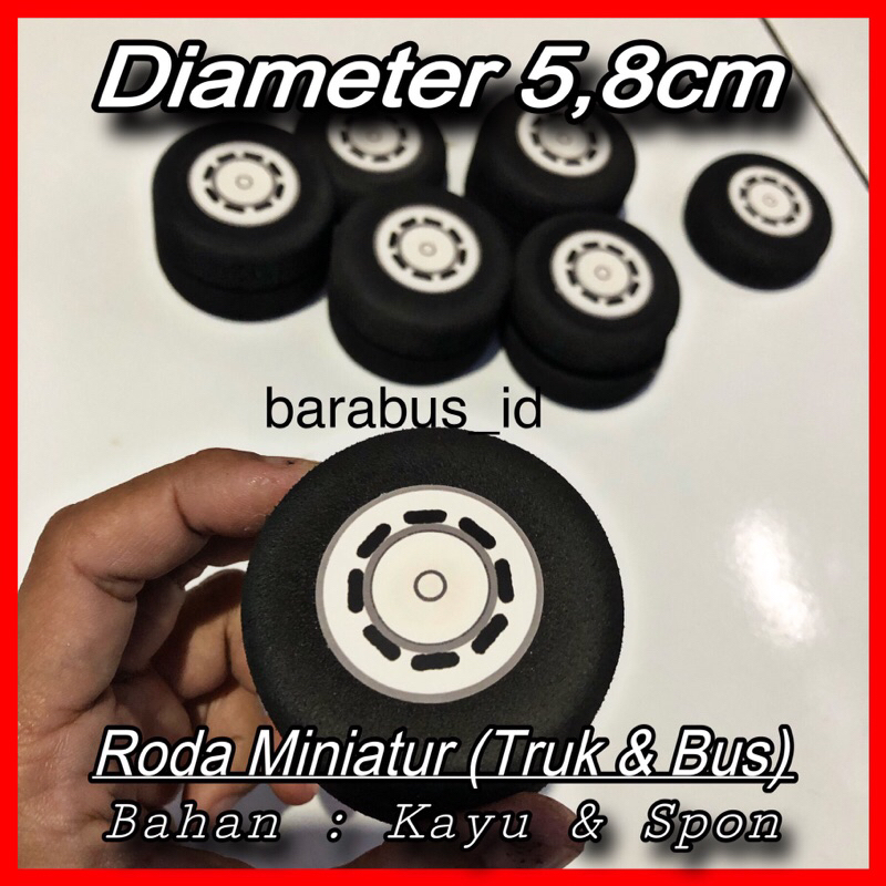 Jual Roda Miniatur Truk Bus Dm 5,8cm (1set) | Shopee Indonesia