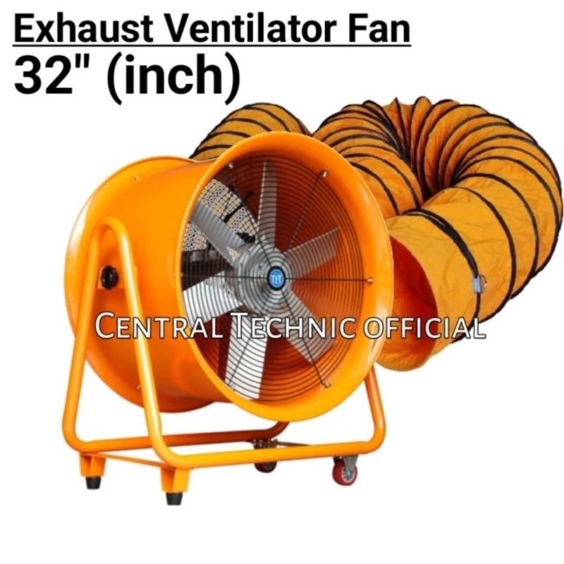 Jual Kipas Blower Ventilator Fan Exhaust 32 inch Flecible Duct 10 meter ...