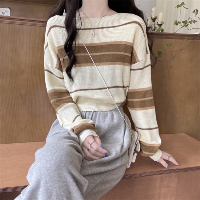 Jual CHIRAA Knite Sweater | Sweater Rajut Wanita Korean Knitted ...