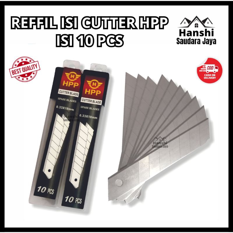 Jual HPP Refill Cutter Besar 10 PCS Mata Cutter Berkualitas Isi Mata ...
