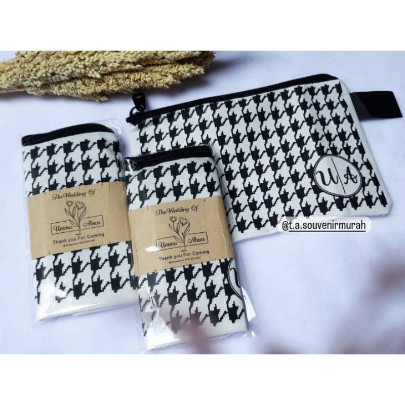 Jual Souvenir Pouch / Dompet / free sablon / thanks crad | Shopee Indonesia