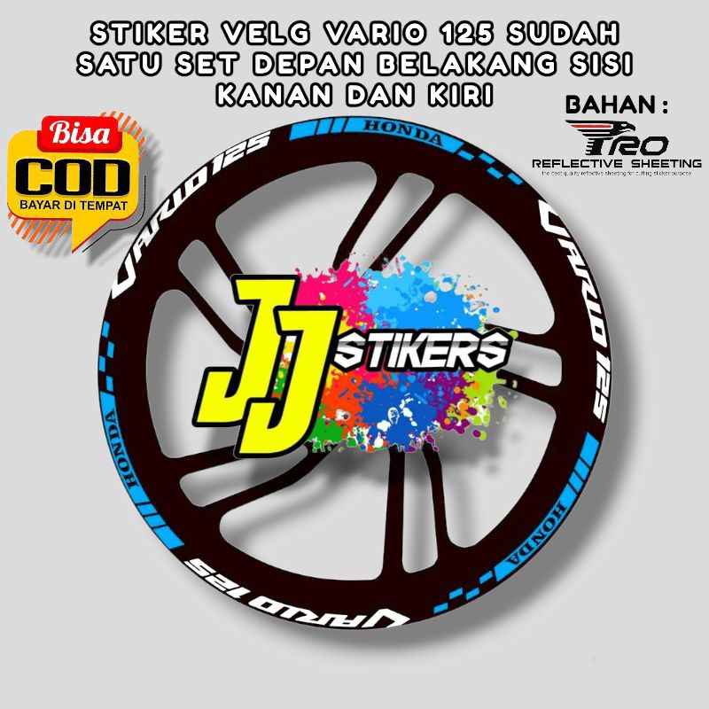 Jual Stiker Lis Velg Motor Honda Vario 125 Cutting Sticker Variasi List ...