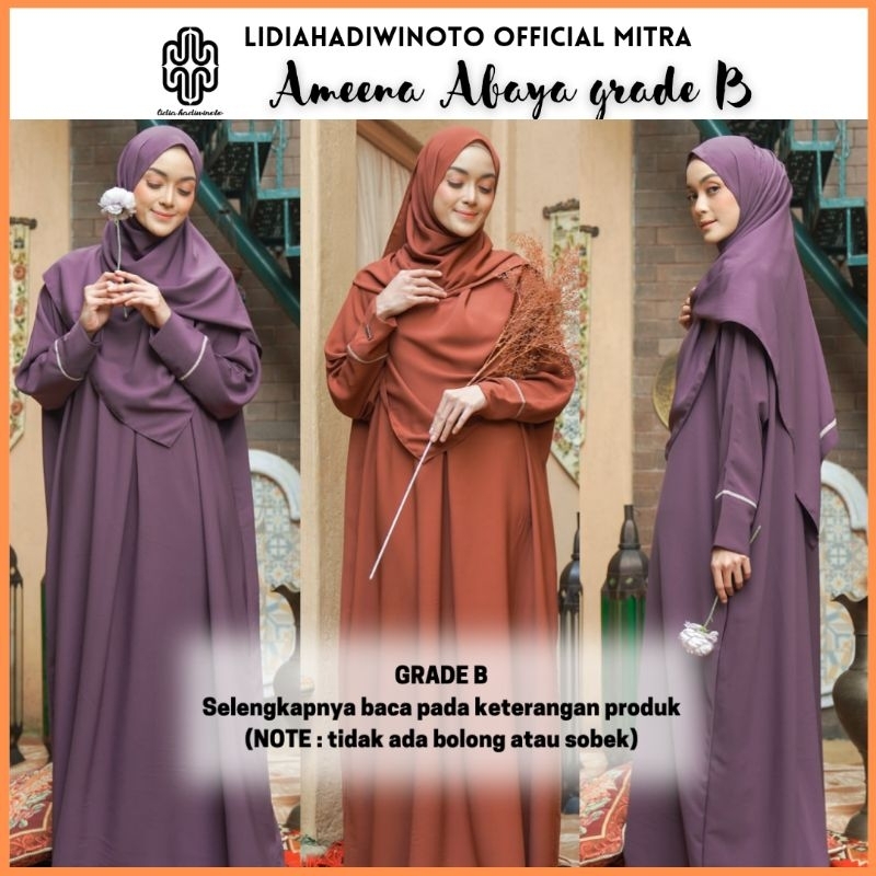 Jual Grade B Ameena Abaya (cacat serat kain, tidak ada bolong atau ...