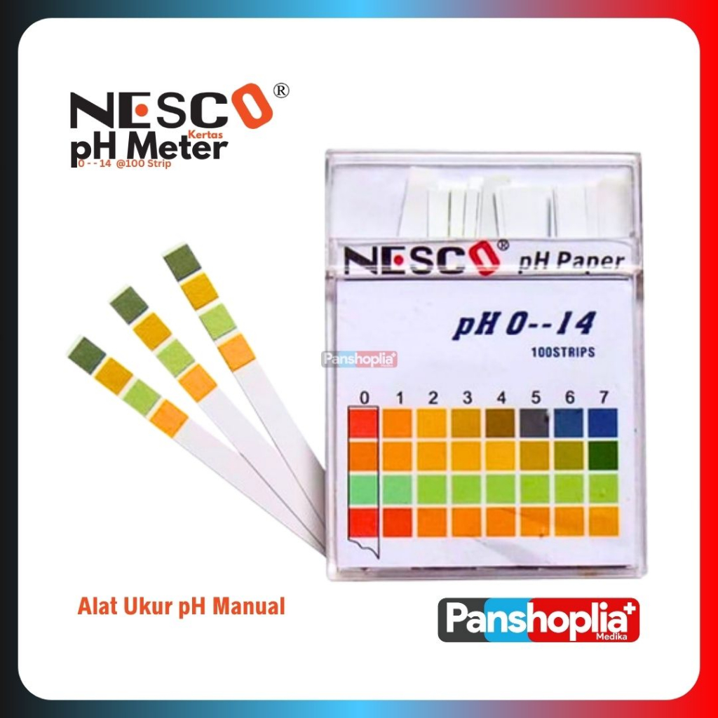 Jual PH Test Paper 0-14 Nesco l Kertas Indikator PH l Kertas PH Meter ...