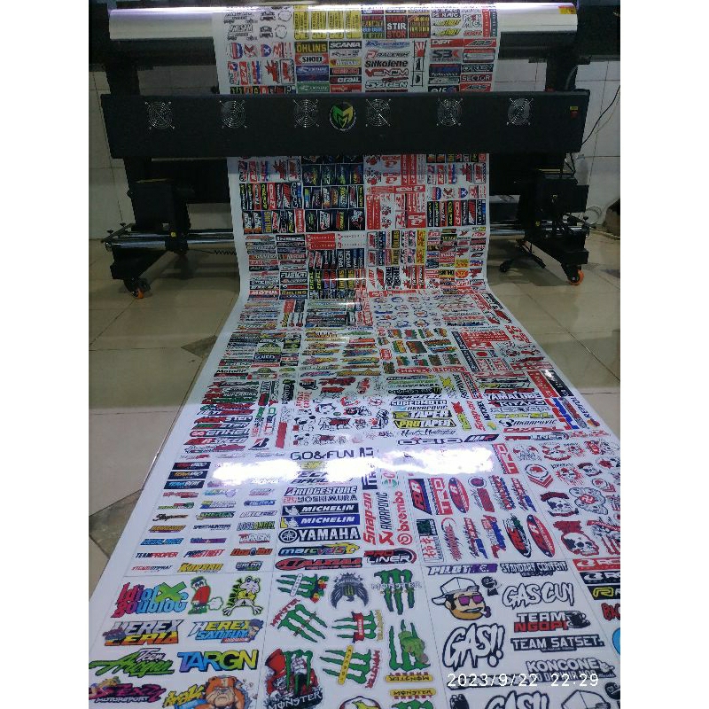 Jual sticker lembaran paket glosiran isi @ 50 lembar ukuran 25 X 35 cm ...