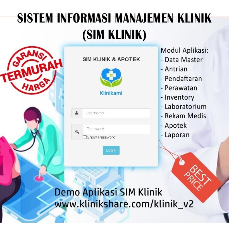 Jual Asli Original- SOURCE CODE Aplikasi klinik dan Apotek (Medical Record, Farmasi, Kasir ...