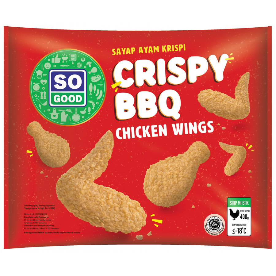Jual Sogood Crispy BBQ Chicken Wings 400 Gram | Shopee Indonesia