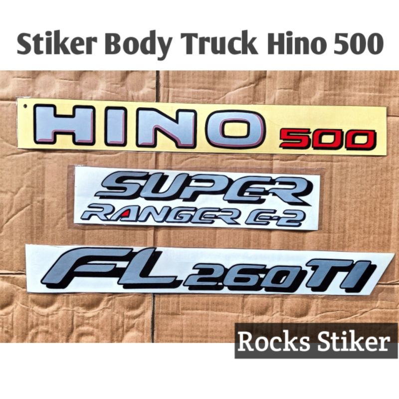 Jual Stiker Hino 500 Super Ranger E-2 FL 260 TI satu set / Sticker Hino ...