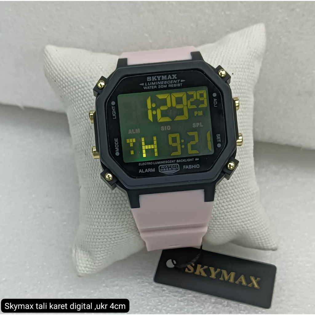 Jual Jam Tangan Wanita Skymax Digital Persegi Rubber | Shopee Indonesia