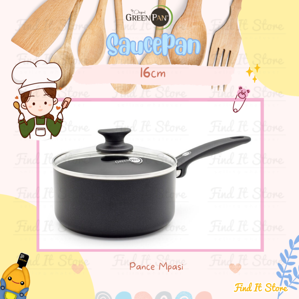 Jual The Green Pan - Queens Cvd Saucepan 16cm Panci MPASI Non Toxic ...