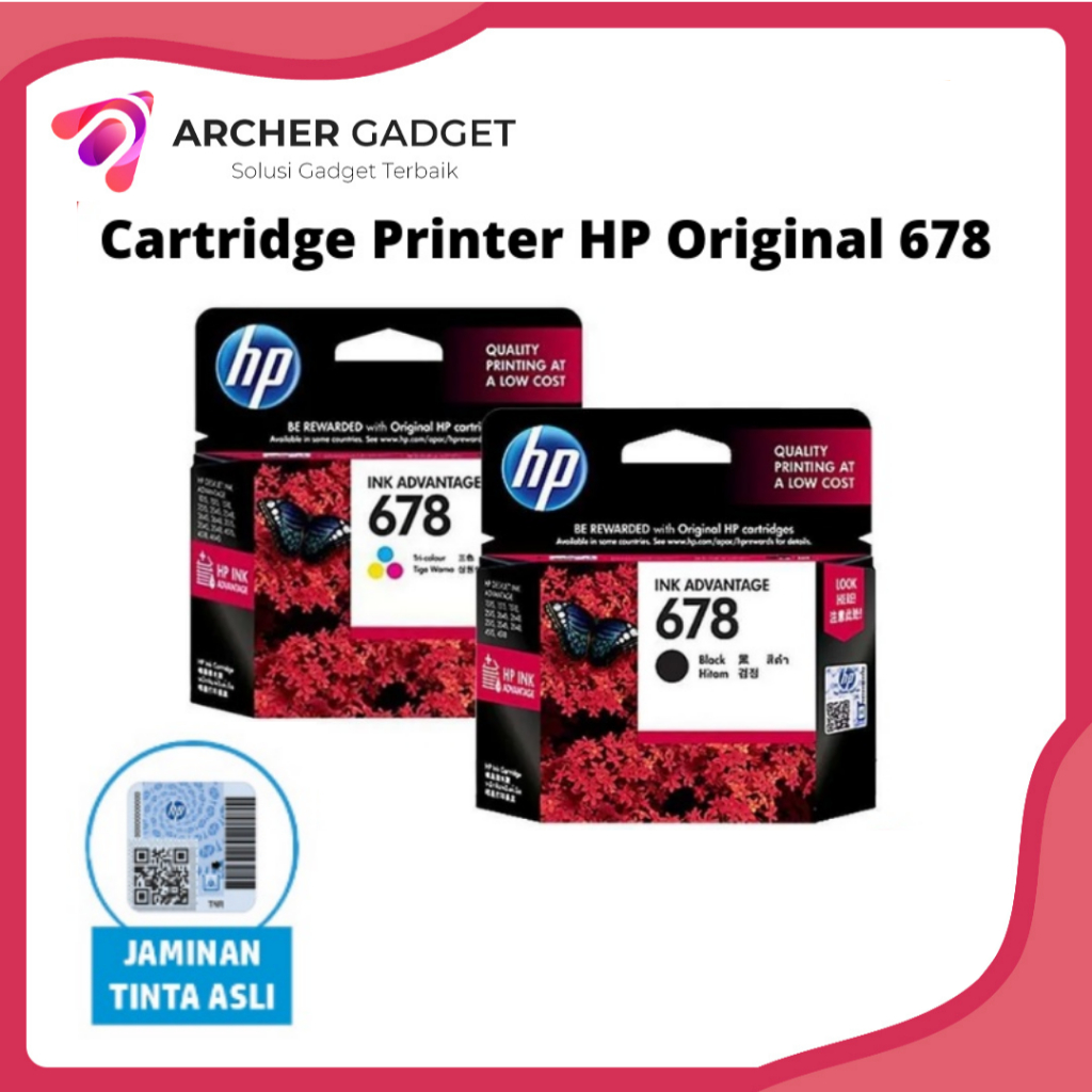Jual Tinta Cartridge Printer HP Original 678 Black ( CZ107AA ) | Tri ...