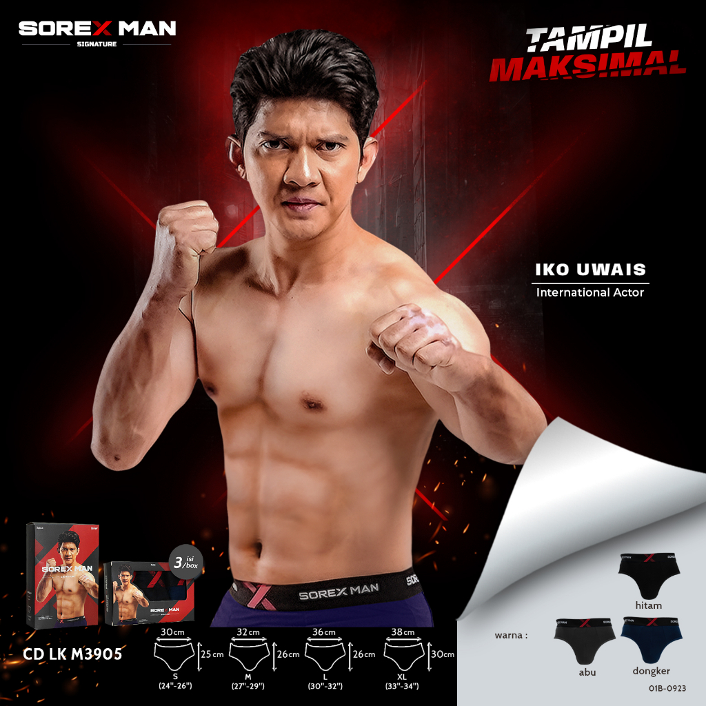 Jual 1 BOX ISI 3 PCS [SPECIAL EDITION] Sorex Man Celana Dalam Pria Signature Brief CD 3905 ...