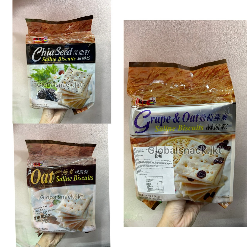 Jual BAIRONG SHARE TREAT CHIA SEED / OAT / GRAPE AND OAT SALINE BISCUIT ...