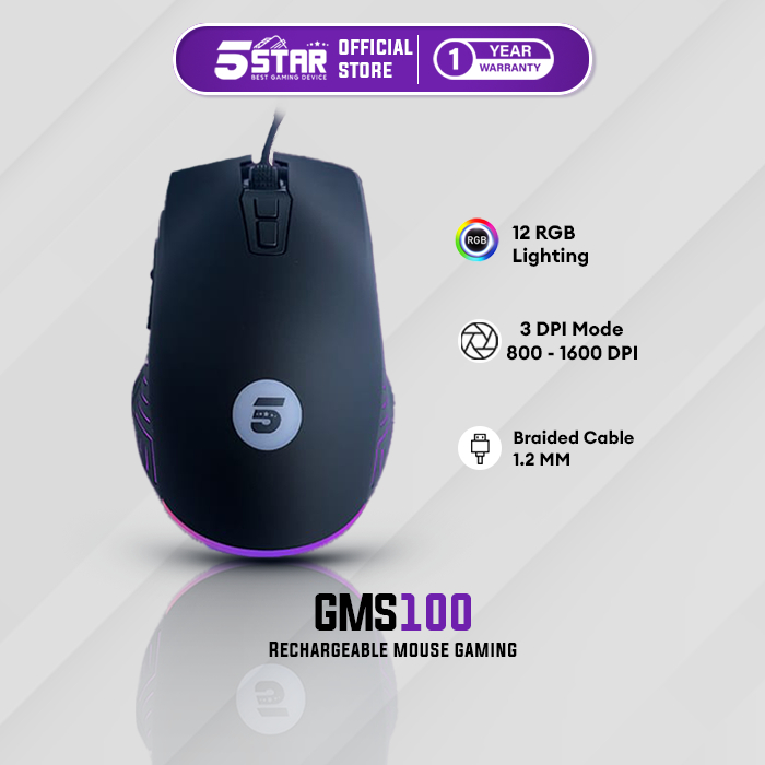 Jual 5Star Mouse Gaming 7200DPI LED Optical USB Wired Mouse 12 Buttons ...