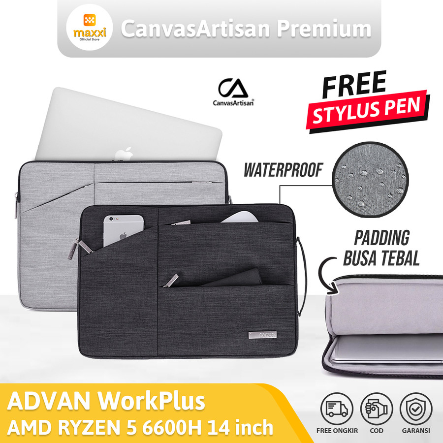 Jual Tas Laptop ADVAN Laptop WorkPlus AMD RYZEN 5 14" Tas Sleeve Tahan ...