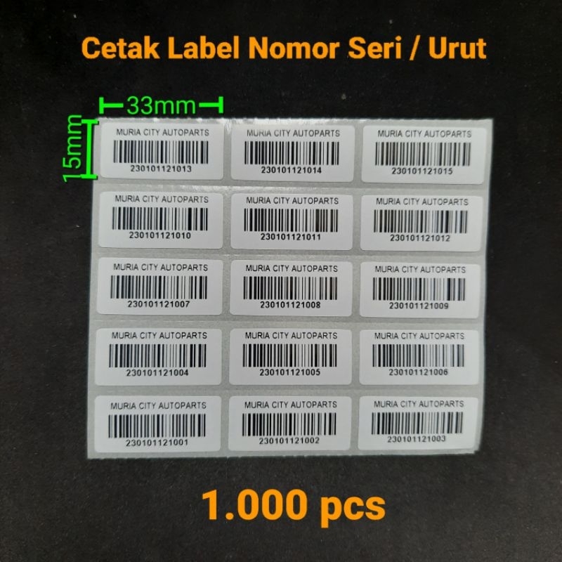 Jual Cetak Label Nomor Seri Produk Barcode QR Code | Shopee Indonesia