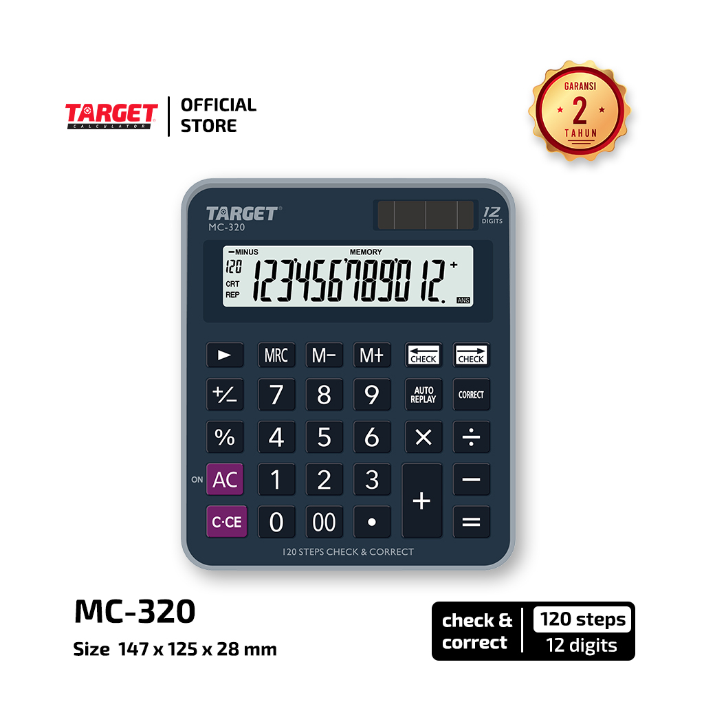 Jual Target MC-320 - Desktop Calculator - 12 digit | Shopee Indonesia
