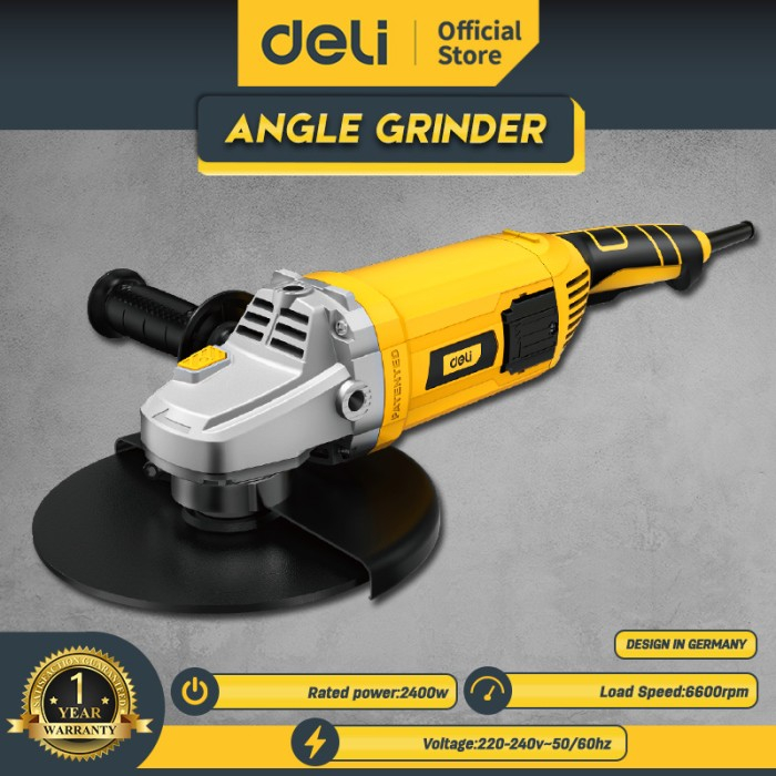 Jual Deli Angle Grinder / Mesin Gurinda Tangan 2400W 230mm EDL-JM230-E2 ...