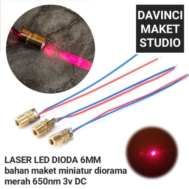 Jual (3v) Modul Laser Merah 3v Bahan Maket Miniatur Diorama - Head ...