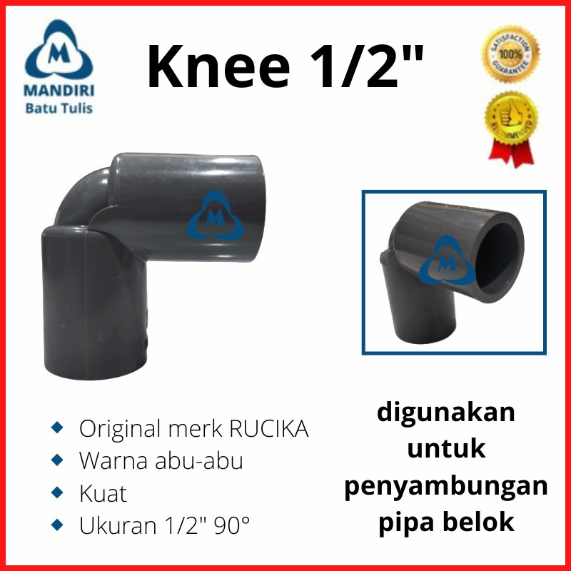 Jual Elbow L RUCIKA AW 1/2" inch Pvc - Keni Knee Knie Kenie Belokan Pipa | Shopee Indonesia