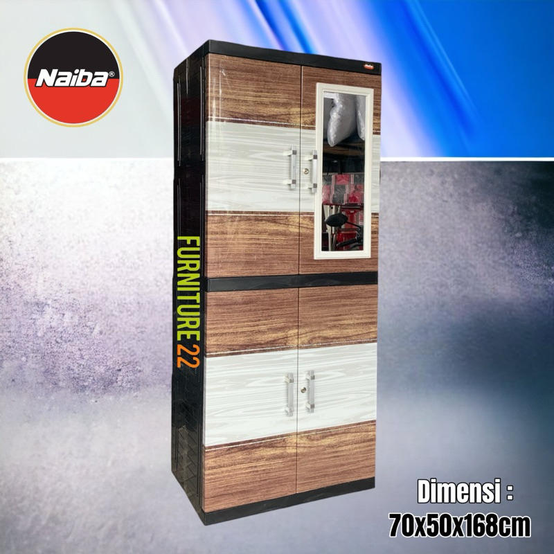 Jual Lemari Plastik Naiba Cermin Jumbo | Shopee Indonesia