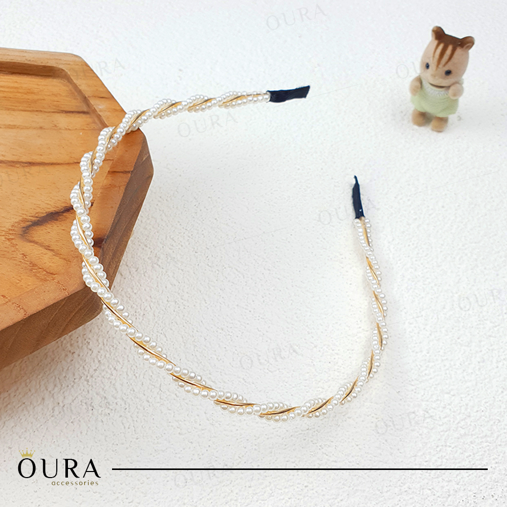 Jual Bando Mutiara Korea Bandana Dewasa Berlian Korean Pearl Headband ...
