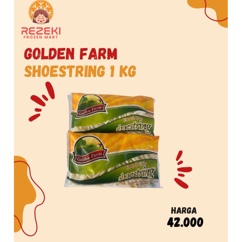 Jual Golden Farm Shoestring 1 Kg | Kentang Goreng French Fries | Frozen ...