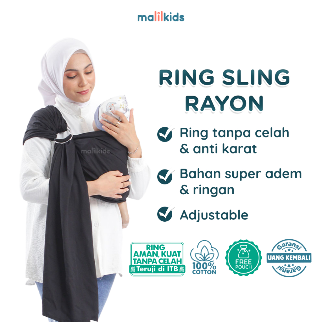 Jual Malilkids Gendongan Bayi Ring Sling Rayon Series | Shopee Indonesia