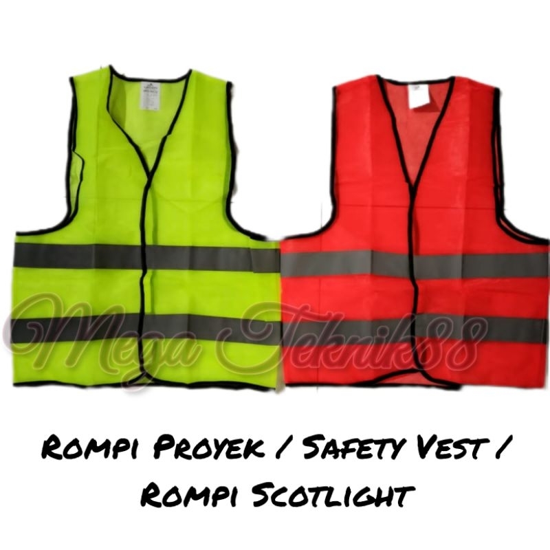 Jual Rompi Proyek / Rompi Safety / Safety Vest With Line Model Jaring ...