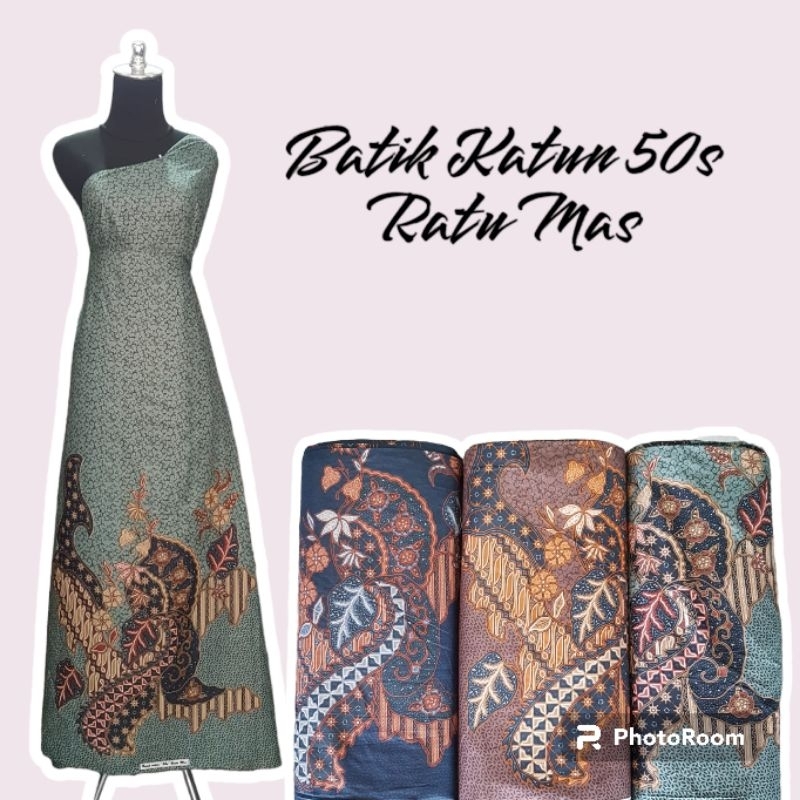 Jual Bahan Kain Batik Katun 50s Ratu Mas / batik cotton halus lembut ...