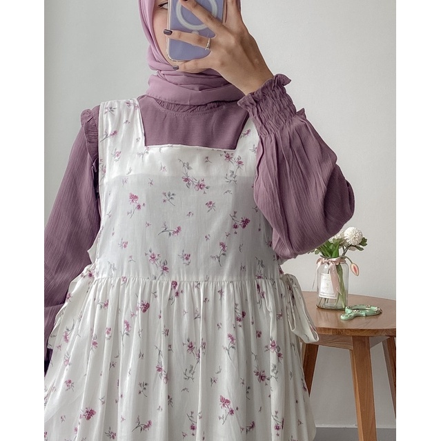 Jual OVERALL MOTIF BUNGA / OVERALL HIMARI DRESS / CAMELIA MIDI DRESS ...