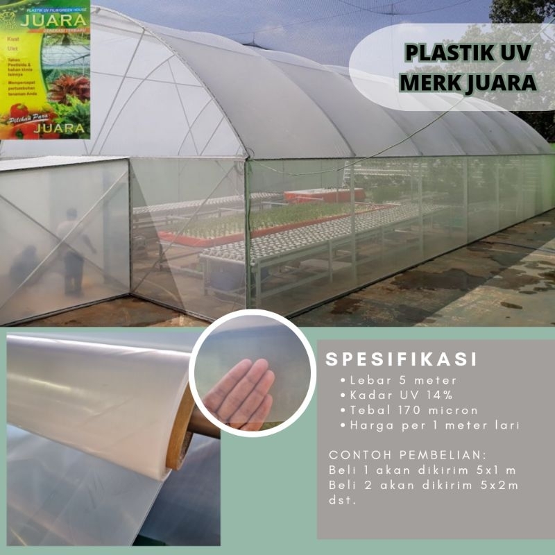 Jual Plastik UV Film / Plastik Green House lebar 5 meter 170 micron ...