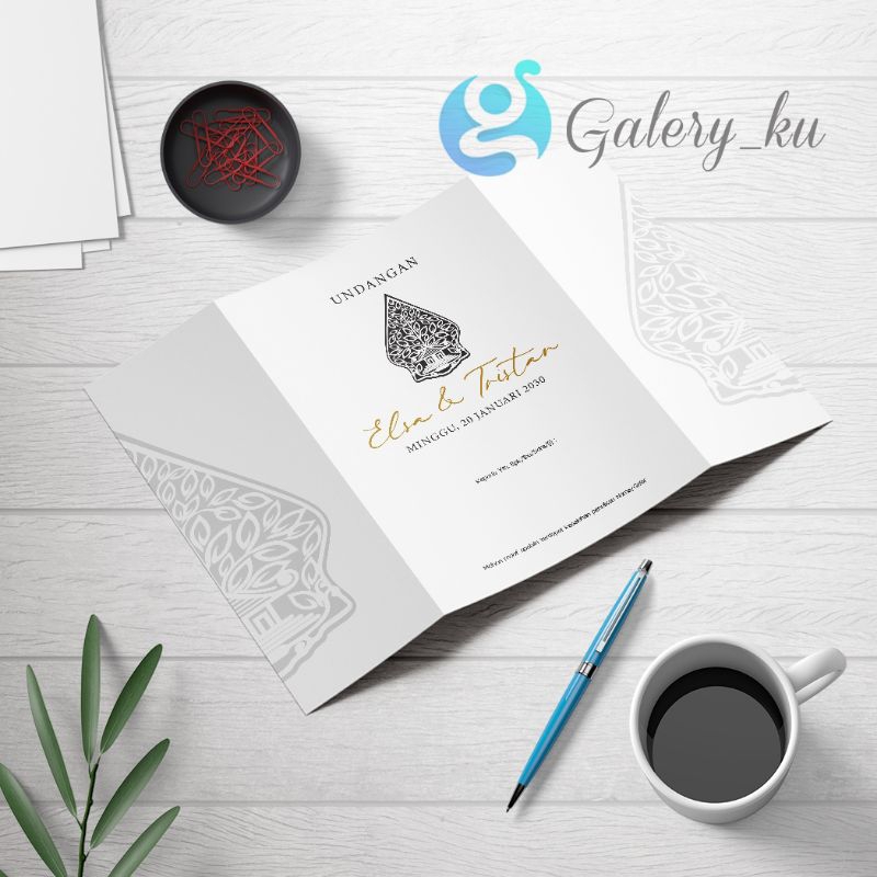 Jual Undangan Pernikahan Softcover Motif Gunungan Wayang Lipatan ...