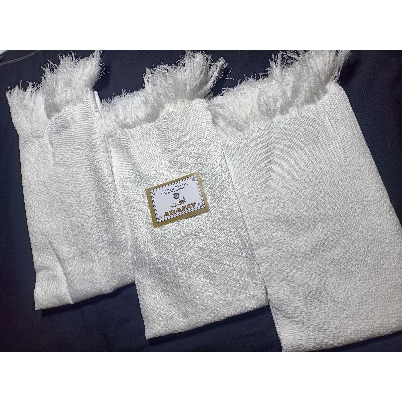 Jual Surban Sorban Arafat Putih Polos - Sorban Kain Arab - Grosir Haji ...