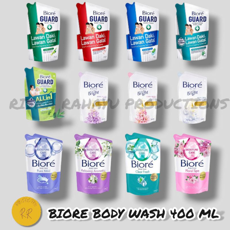Jual Biore Body Wash Sabun Mandi Cair Ref 400 ML | Shopee Indonesia