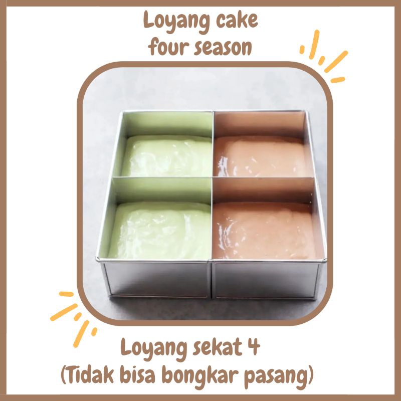 Jual Loyang Four season cake / Loyang sekat 4 | Shopee Indonesia