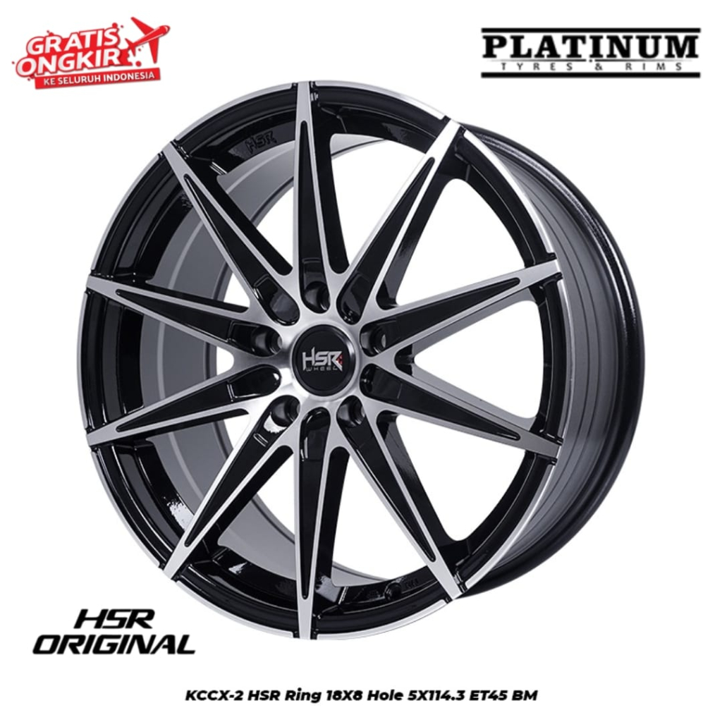 Jual VELG MOBIL SANTAFE PALISADE XPANDER CROSS HSR ORIGINAL KCCX-2 PCD 5X114,3 BLACK MACHINE FCE ...