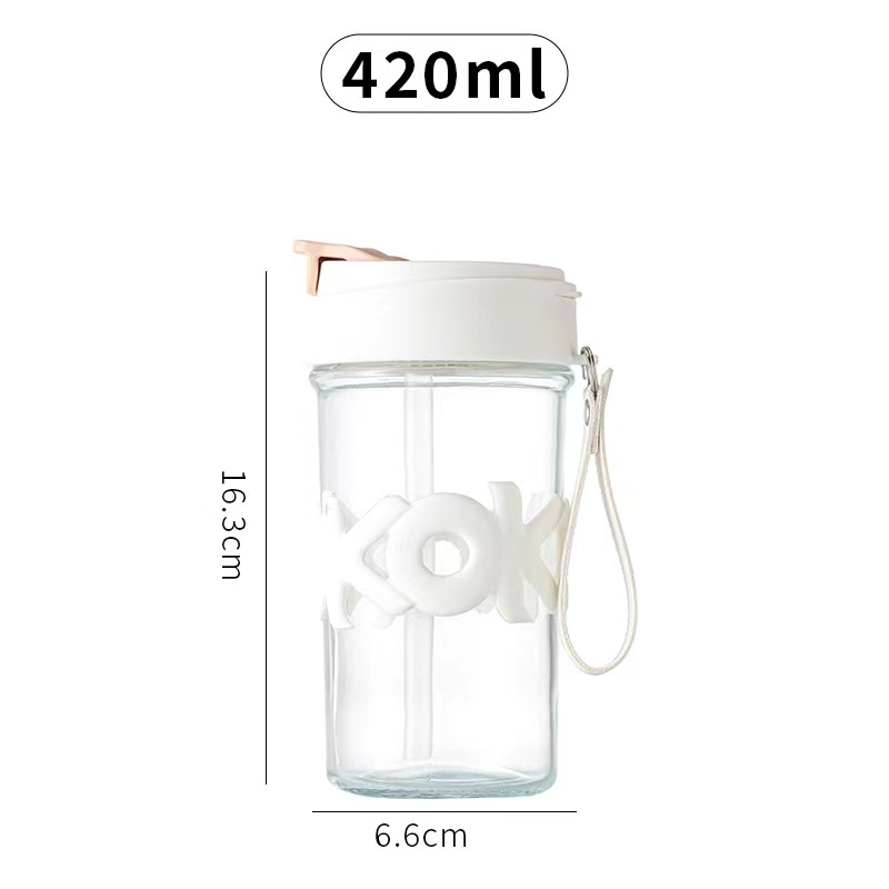 Jual VOOVA Glass Tumblr Aesthetic Botol Minum Transparan Infused Water ...