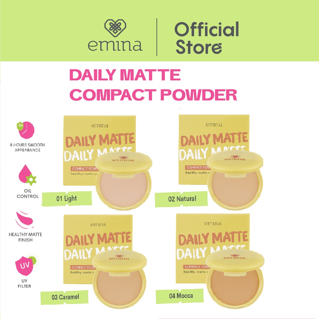 Jual EMINA - Daily Matte Compact Powder | Shopee Indonesia
