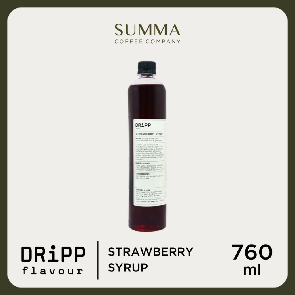 Jual DRiPP Strawberry Syrup - Sirup Rasa Strawberry 760 ml | Shopee ...