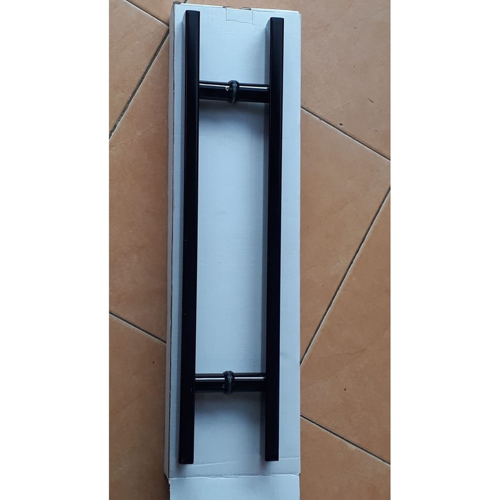 Jual Handle Pintu stainless Steel Panjang 60 cm Hitam Handle H Kotak ...