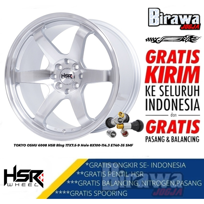 Jual Velg Racing JDM Ring 17 HSR TOKYO OSHU R17 Pcd 4x100 4x114,3 Untuk Mobil Jazz, Yaris ...