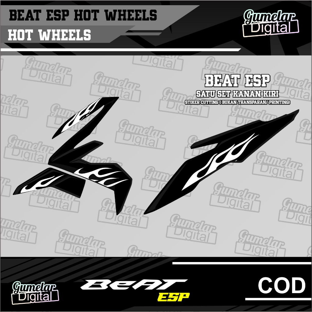 Jual CUTTING STIKER STRIPING BEAT ESP BEAT STREET DESIGN API HOT WHEELS ...