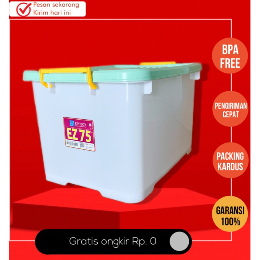 Jual EZY CONTAINER BOX CB 75 LITER KOTAK/TEMPAT PENYIMPANAN WADAH ...