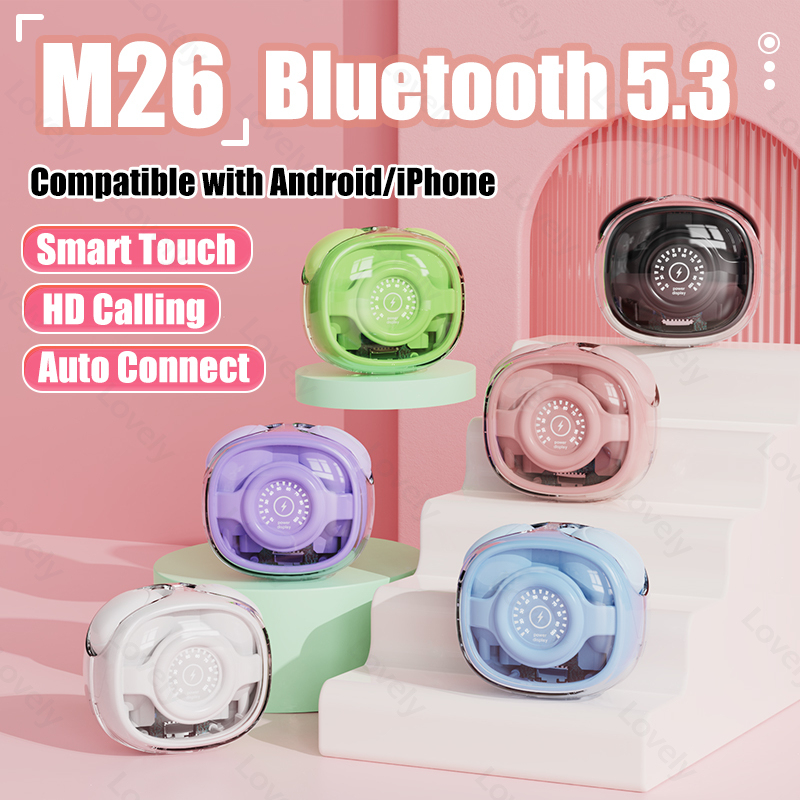 Jual M26 TWS Bluetooth Earphone with Microphone Bluetooth Earbuds ...