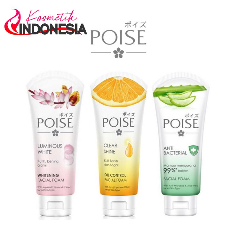 Jual POISE Facial Foam Tube 50 gr Sabun Cuci Muka | Shopee Indonesia