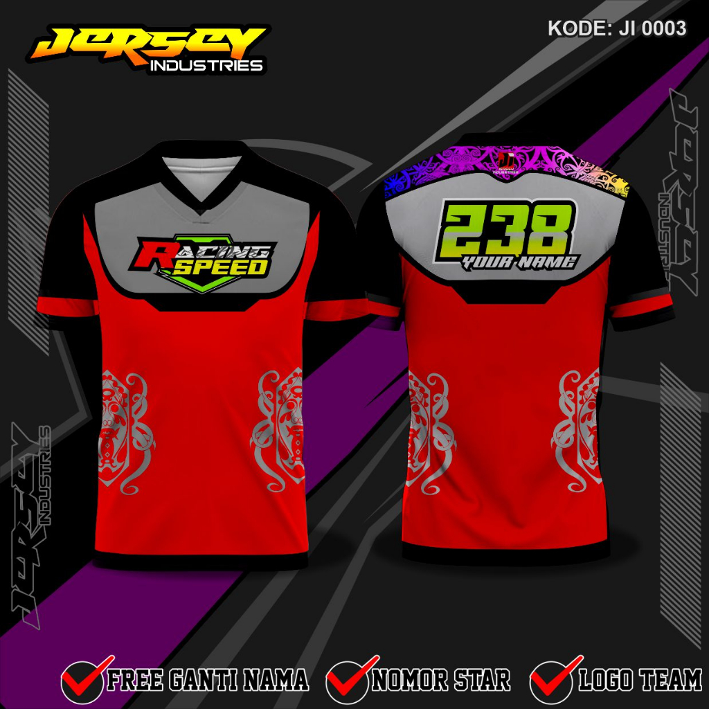 Jual Jersey Racing Simple Keren ( Custom Nama - Nomer ) | Shopee Indonesia