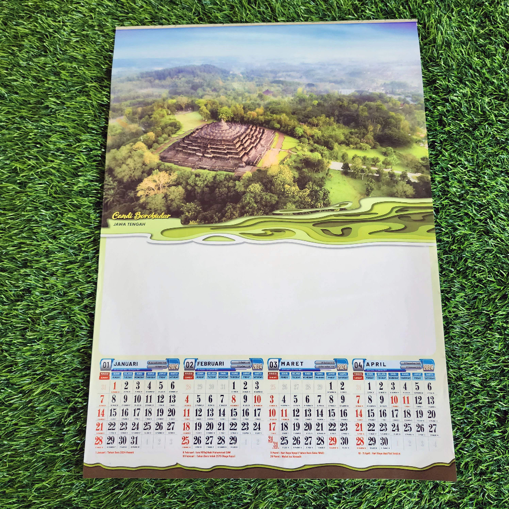 Jual KALENDER 3 LEMBAR ATAU CATUR WULAN TAHUN 2024 DENGAN MOTIF DAN ...