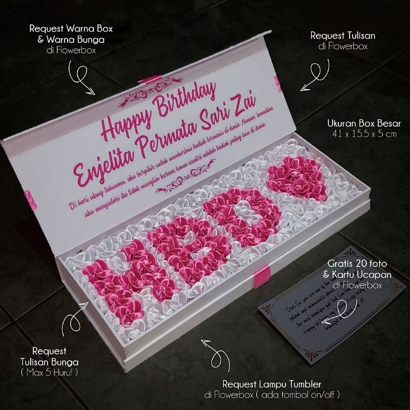 Jual Kado Box Bunga Premium and Best Quality ukuran 41x16x5 cm | Kado ...